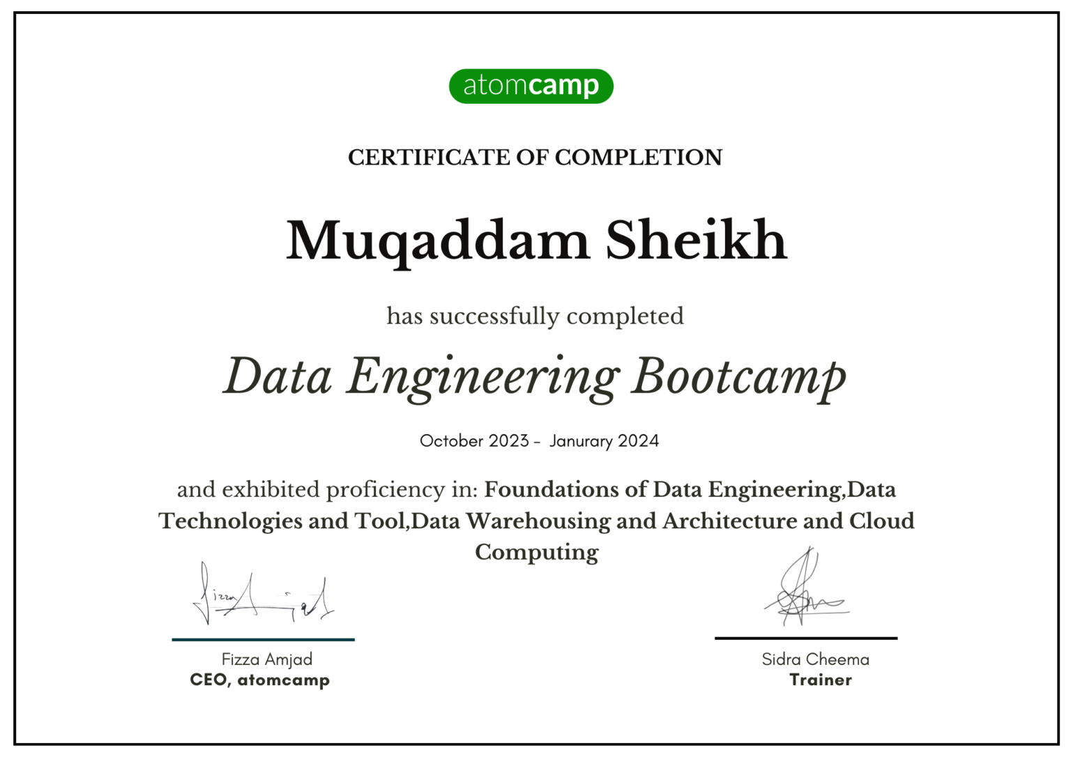 Data Engineering Bootcamp | atomcamp Become Data Engineer in 2 Months